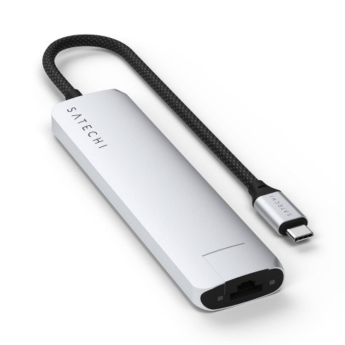 Satechi 7-in-1 Usb-c Slim Multiport Adapter With Ethernet - Silver : Target