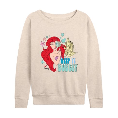 Women's - Disney Princess - Ariel Keep It Bubbly Graphic French Terry ...