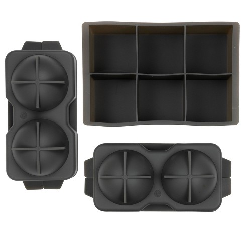Tovolo Element Jumbo Sphere Ice Set Charcoal: Plastic & Silicone, 2 ...