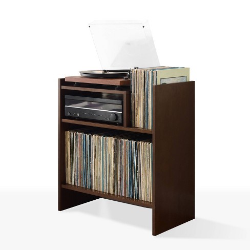 Crosley 28" Portland Record Player Stand Dark Brown: Modern Media ...