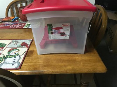 Sterilite Clear Christmas Light And Garland Holiday Storage Container ...