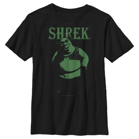 Boy's Shrek Standing Green Shrek T-shirt - Black - Small : Target