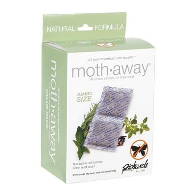 Moth Away All Natural Herbal Moth Repellent - Non Toxic - Jumbo Sachets ...
