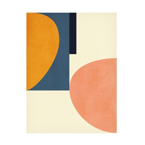 Trademark Fine Art - Ana Rut Bre Rainbow Plus Shapes Blue Mustard1 ...