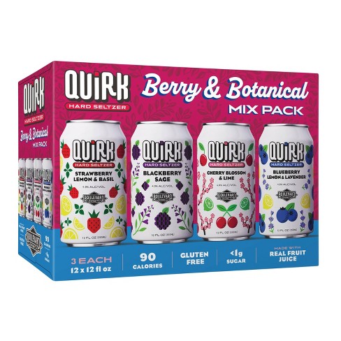 Quirk Hard Seltzer Variety Pack - 12pk/12 Fl Oz Cans : Target