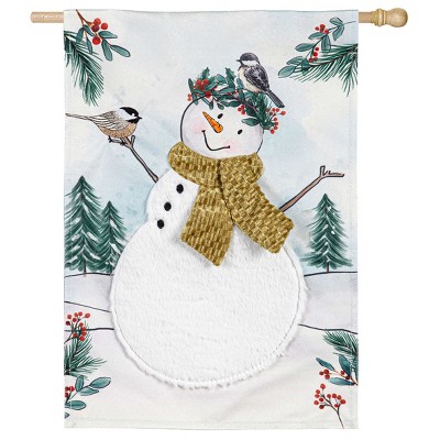 Briarwood Lane Winter Friends Primitive House Flag Snowman Cardin : Target