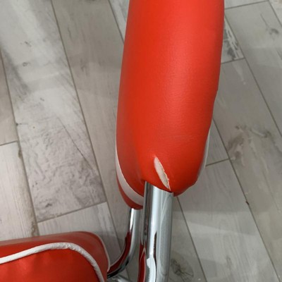 5pc Raleigh Retro Dining Set White/red - Buylateral : Target