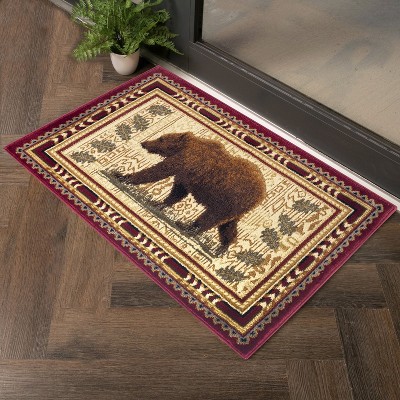 Andmakers 2' X 3' Nature Wildlife Rustic Lodge Area Rug : Target