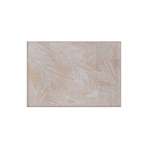 World Rug Gallery Contemporary Palm Leaf Textured Flat Weave Indoor ...