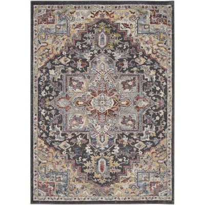 Nourison Juniper Jpr04 Indoor Only Area Rug - Charcoal Multi 5'3" X 7'3 ...