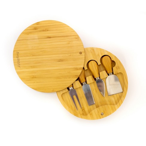 Berghoff Bamboo 6pc Round Covered Cheese Board Set, With 4 Tools, 8.7x1 ...