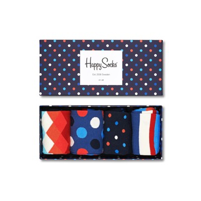 Happy Socks Adult 4pk Classic Socks Gift Set : Target