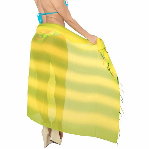 La Leela Summer Long Beachwear Sarong Coverups For Women Chiffon Long ...