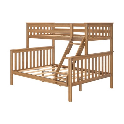 Max Lily Twin Over Full Bunk Bed Solid Wood Platform Bed Frame For
