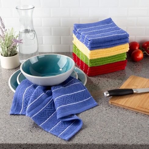 Kitchen Dish Cloth-set Of 16 -12.5"x12.5"-absorbent 100% Cotton Wash ...