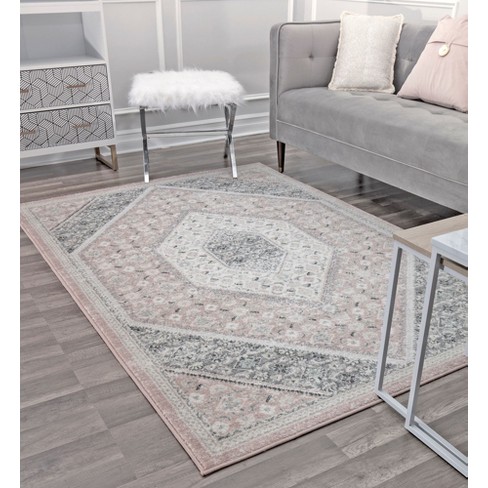 Rugs America Harper Hy30b Quartz Rose Transitional Vintage Pink Area ...