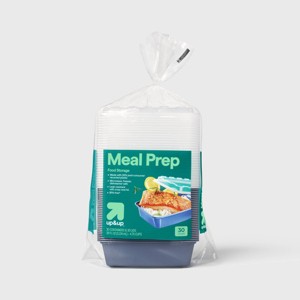 38oz 60pc Meal Prep Food Storage Containers - Rectangle - 4.75 cup ...