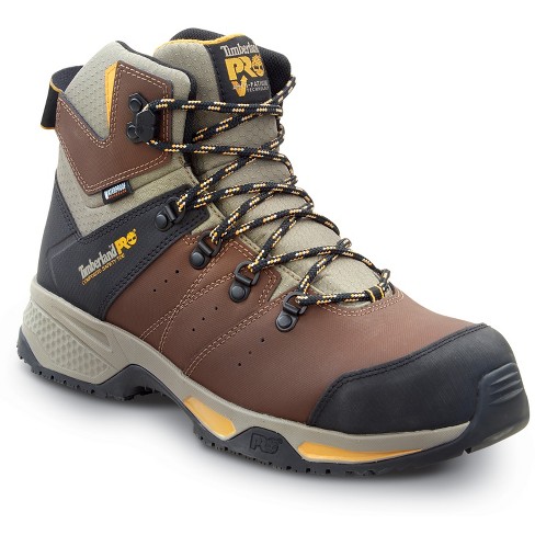 Timberland Pro Men's Comp Toe Switchback Maxtrax Brown / Golden Yellow ...