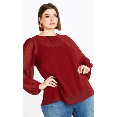Women's Plus Size Freya Shirt - Sienna | City Chic : Target