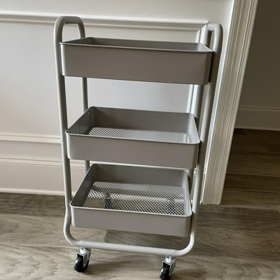 3 Tier Metal Utility Cart White - Brightroom™ : Target