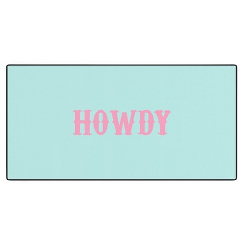 Socoart Howdy Blue Pink Desk Mat - Deny Designs : Target