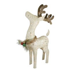 Northlight Set Of 3 White Glittered Doe, Fawn And Reindeer Lighted ...