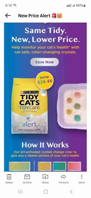 Purina Tidy Cats Care Alert Cat & Kitty Litter With Ph Health Detection ...