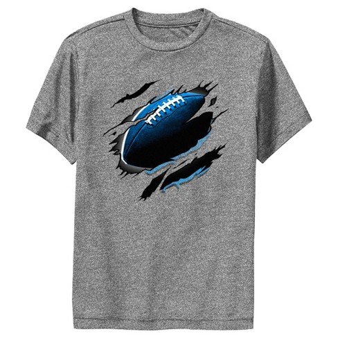 Boy's Lost Gods Football Rip Performance Tee - Charcoal Heather - Large ...