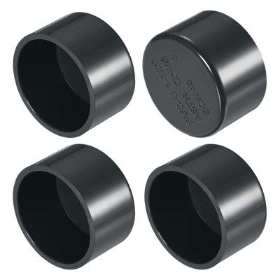 Unique Bargains 4-Pack Plumbing DIY Greenhouse Shed Pipe End Cap ...
