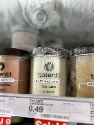 Talenti Zesty Lemon With Real Lemon Dairy-free Sorbetto - Frozen - 1 ...