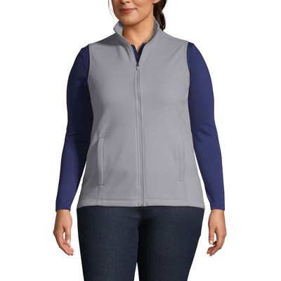Lands' End Women's Plus Size Thermacheck 100 Fleece Vest - 2x - Harbor ...
