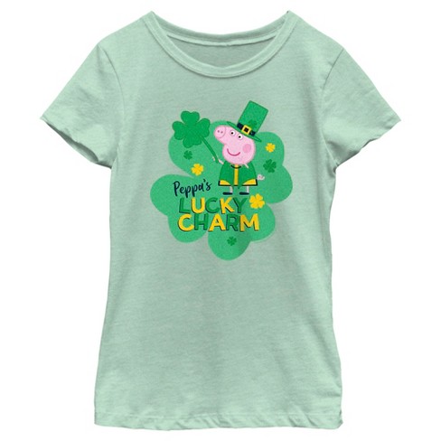 Girl's Peppa Pig St. Patrick's Day Lucky Charm T-shirt : Target
