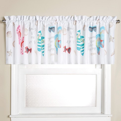The Lakeside Collection Gone To The Beach Bath Collection - Valance ...