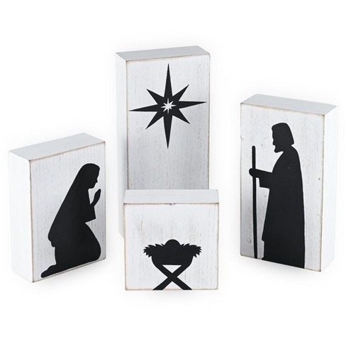 Ornativity Wooden Block Nativity Scene - 4 Pc : Target