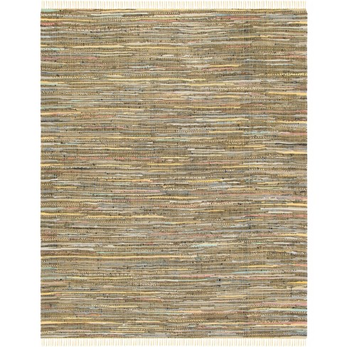 Rag Area Rug Rar127 Hand Woven Area Rug - Yellow/multi - 8'x10 ...