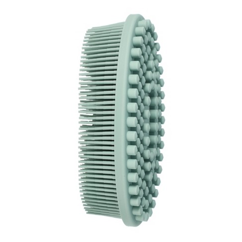 Unique Bargains Shower Silicone 2 In 1 Body Scrubber 1 Pc Green : Target