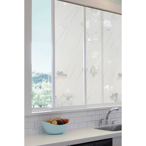 24" X 36" Silver Rose Window Film - Artscape: Decorative Privacy Tint ...