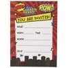 Action Hero Invitation Cards - 24 Fill-in Invites With Envelopes For ...