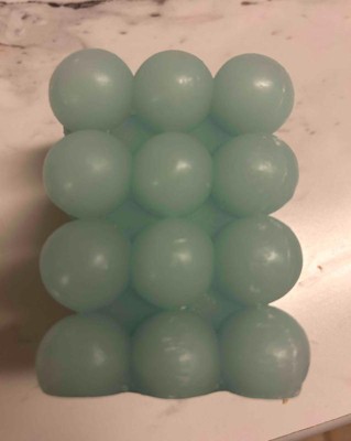 3.5" Unscented Bubble Sculpture Candle Pearl Blue 12oz - Opalhouse ...