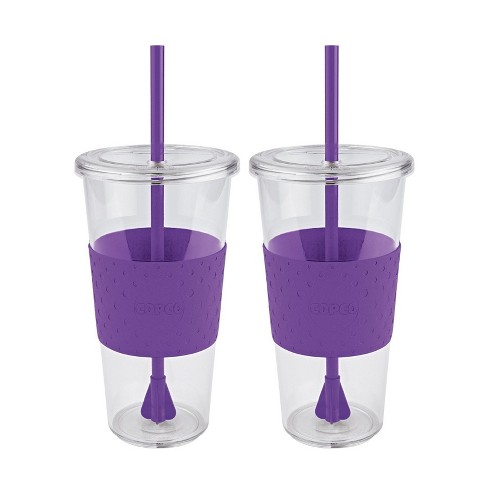 Copco Sierra 2-pack 24 Ounce Iced Beverage Tumbler Cup With Straw ...