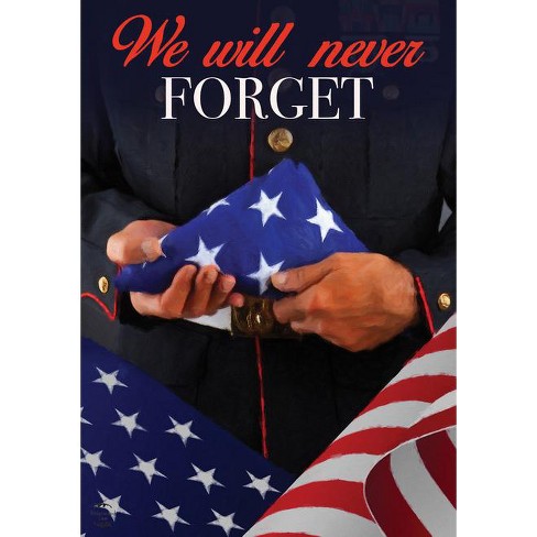 We Will Never Forget Military Bereavement Garden Flag 18" X 12.5" Briarwood Lane : Target