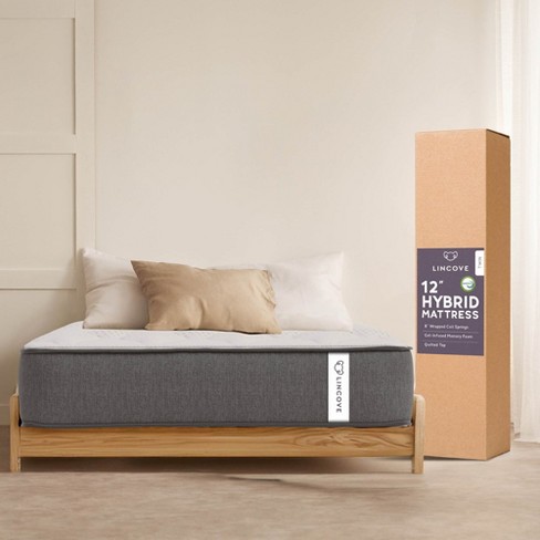 Lincove 12 Inch Spring Hybrid And Memory Foam Mattress Medium Firm Mattress Certipur us Certified Adaptive Support Pressure Relief Made In Usa Target