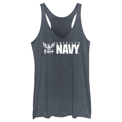 Women's United States Navy America's Eagle Logo Racerback Tank Top ...