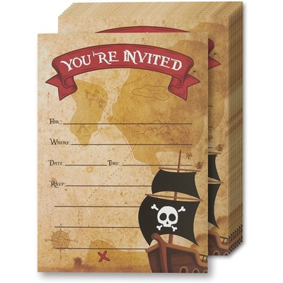 Action Hero Invitation Cards - 24 Fill-in Invites With Envelopes For ...