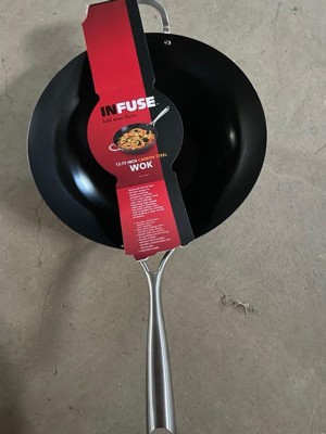 Infuse 14" Open Wok With Bamboo Stick Handle : Target