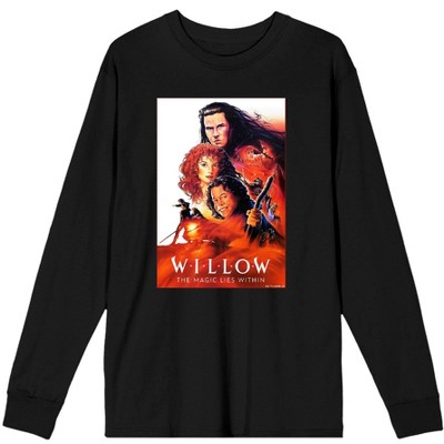 Willow Key Art Adult Black Crew Neck Long Sleeve Tee-large : Target
