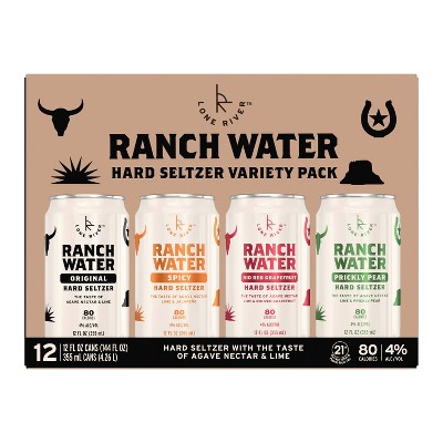 Lone River Ranch Water Hard Seltzer Variety Pack - 12pk/12 Fl Oz Cans ...
