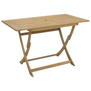 vidaXL Garden Table Light Brown Solid Acacia wood Medium Foldable : Target