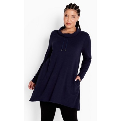 Zim & Zoe | Women's Plus Size Winnie Tunic - Navy - 22w/24w : Target
