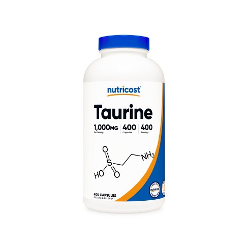 Nutricost Taurine Capsules (1000 Mg) (400 Capsules) : Target
